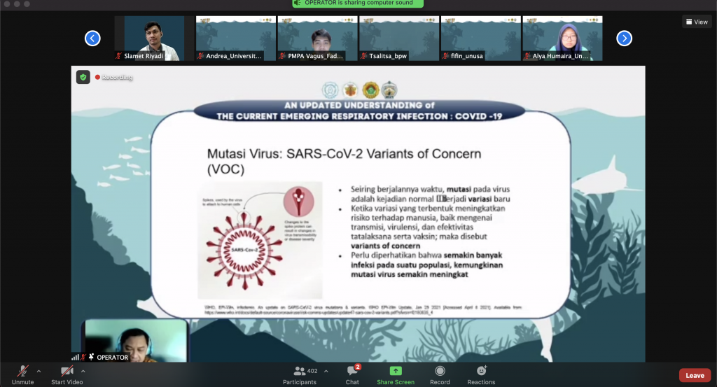 TBM FK USU PEMA FK USU – Delegasi Seminar Nasional PTBMMKI 2021